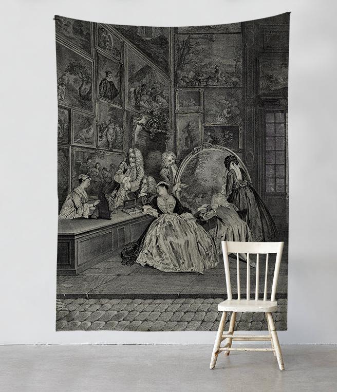 Vintage drawing - Tapestries - PinkPalmDecor.com
